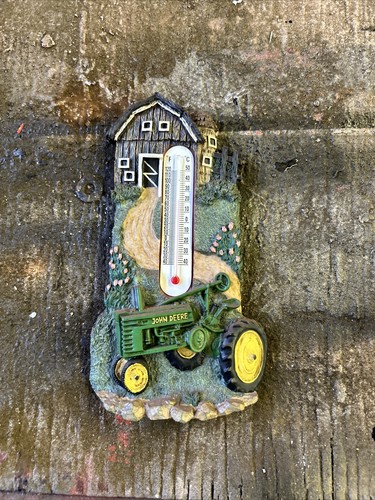 JOHN DEERE - Vintage Tractor Thermometer Hanging 3D Wall Resin FARM ...