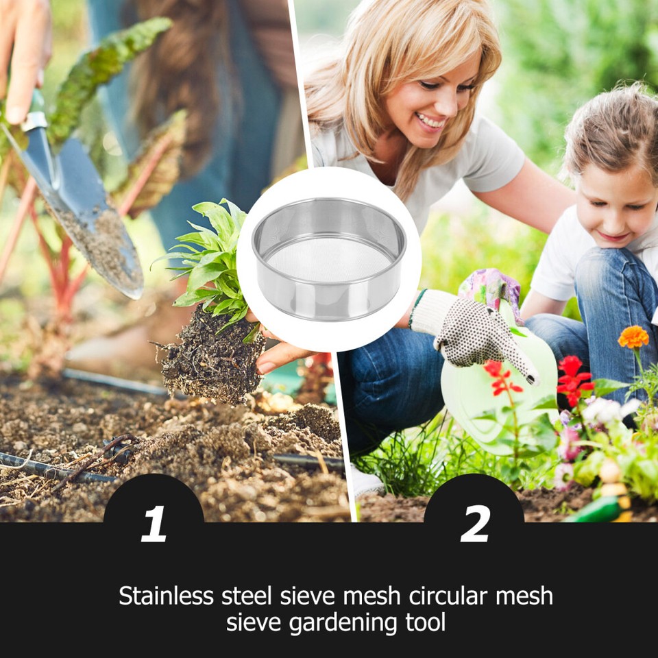 Metal Flour Sifter Large Soil Sieve Baking Sifting Pan Multifunctional ...