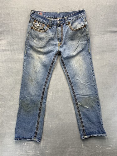 True Religion Ricky Big QT Denim Jeans Flap Pockets Men’s Straight Leg ...
