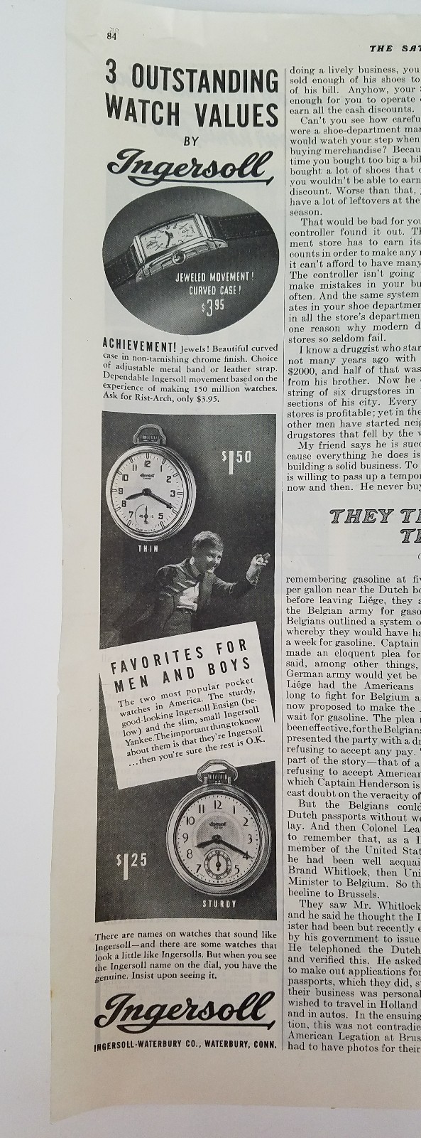 1937 Ingersoll thin sturdy pocket watch vintage add | eBay