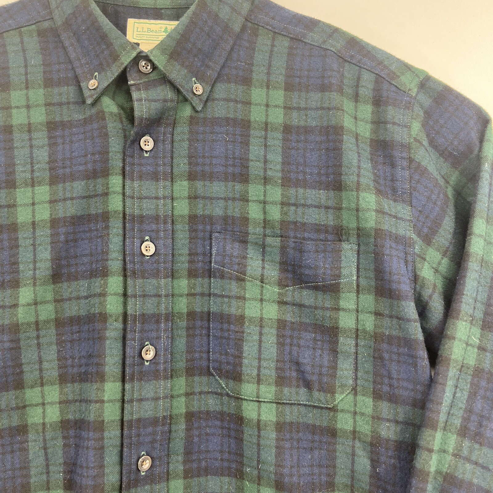 LL Bean Mens Shirt Medium Regular Flannel Tartan Plaid Button Down ...