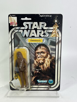 Vintage Original Star Wars Chewbacca 12 Back Kenner 1977 open bubble ...