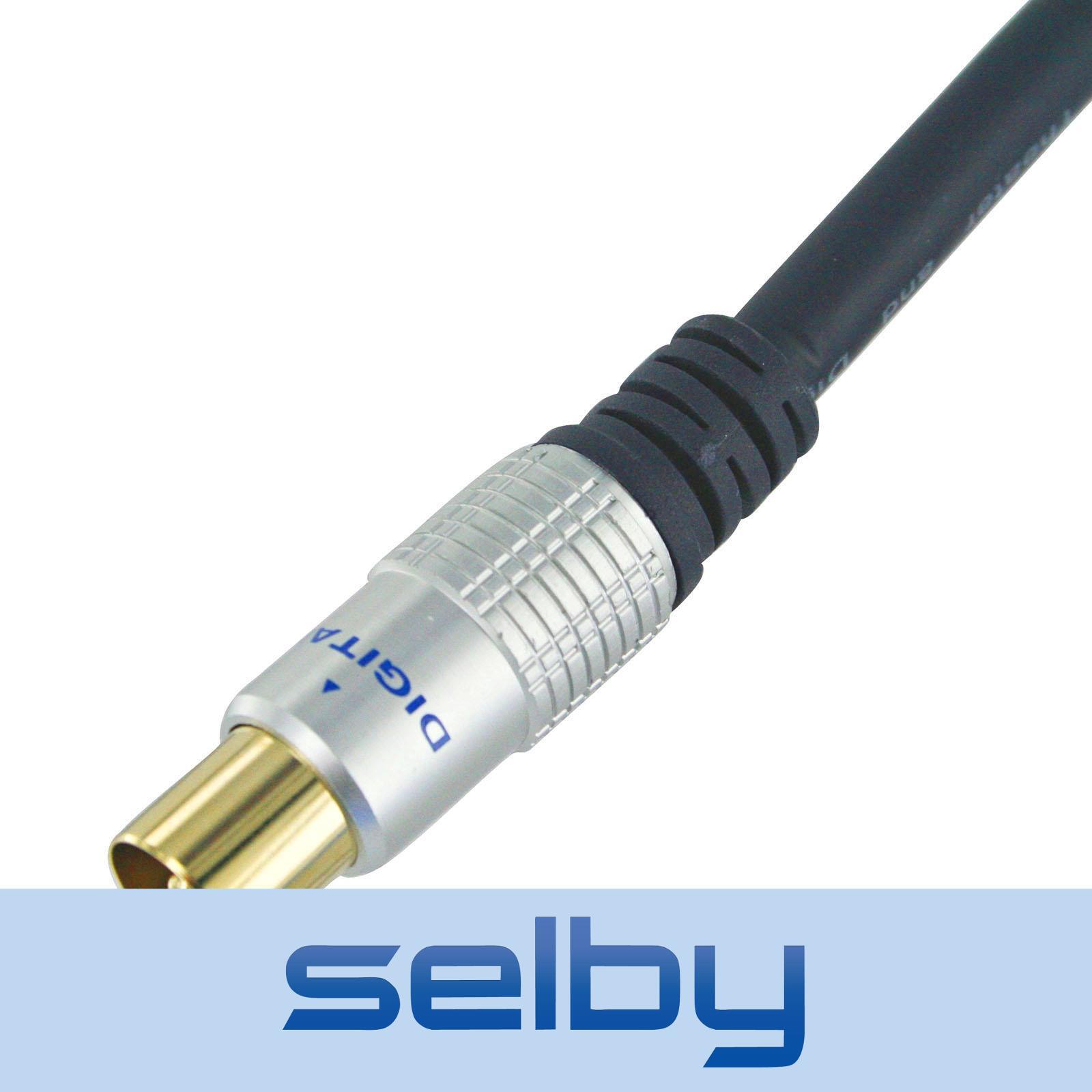 1.5m TV Antenna Cable PAL Male to F-Type Flylead Aerial Cord Coax Lead ...