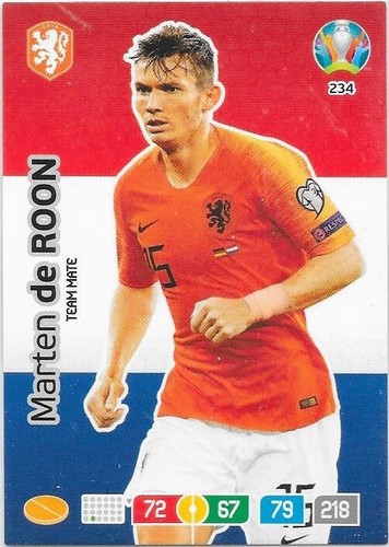 Carte Panini - Euro 2020 - Pays Bas - Marten De Roon - N°234 | eBay
