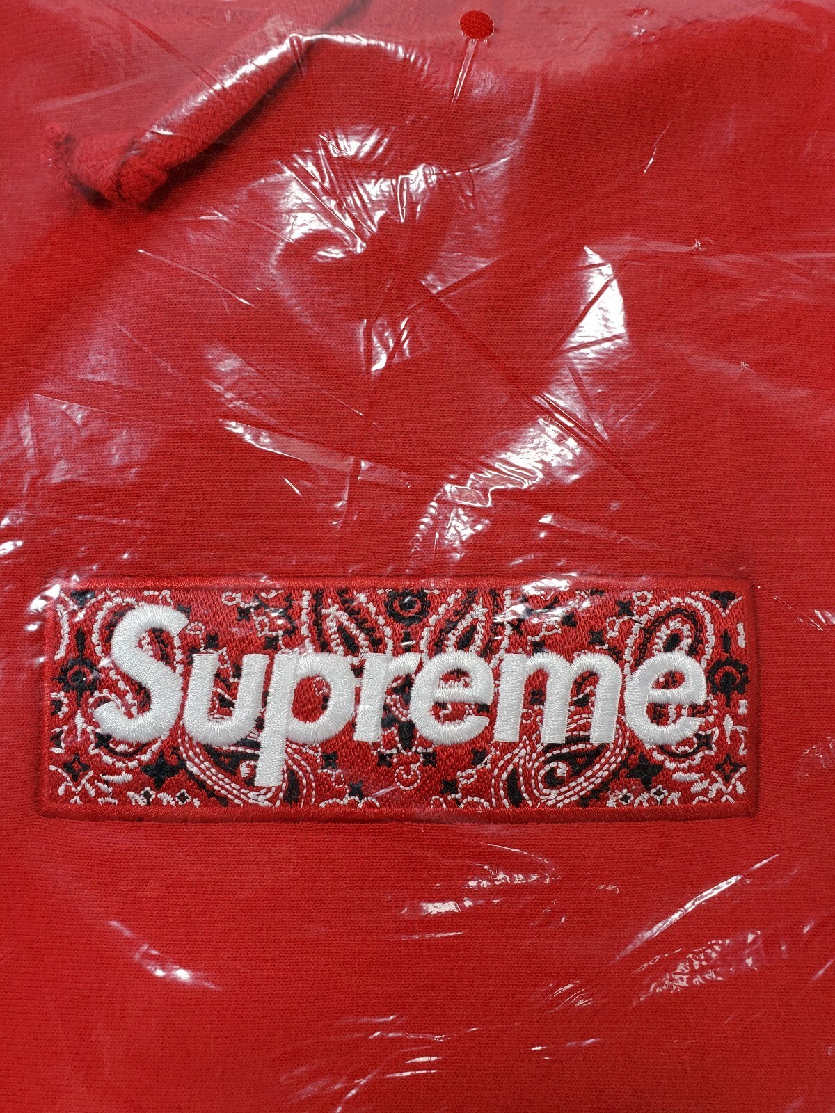 NEW IN BAG WITH TAG SUPREME BANDANA BOX LOGO HOODED SWEATSHIRT RED ...