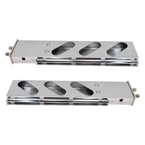 Pair Chrome Stainless Steel 2.5" Bolt Pattern 30" Mud Flap Hangers ...