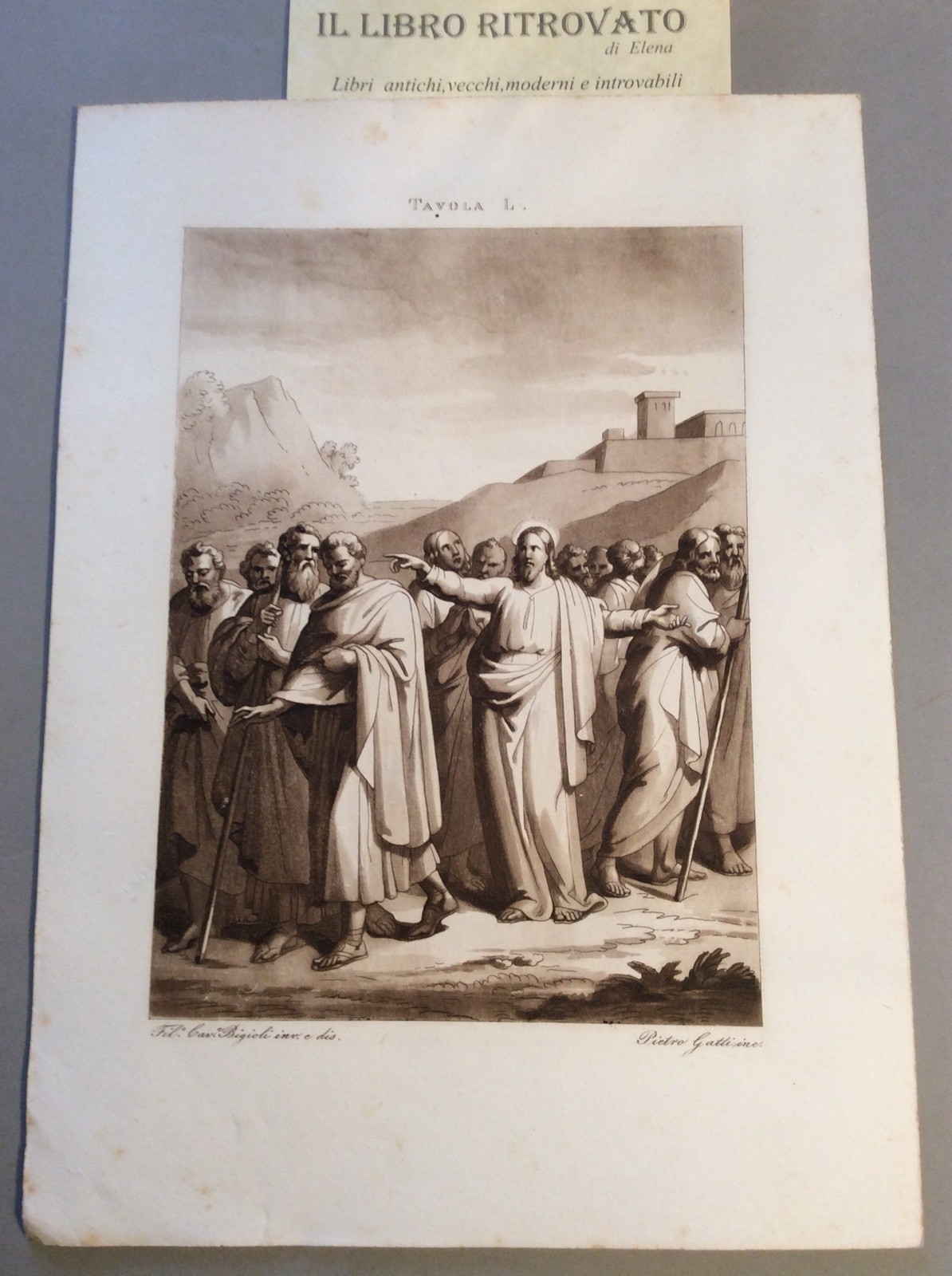 Stampa incisione ottocentesca Acquatinta Tavola L Gesù | eBay