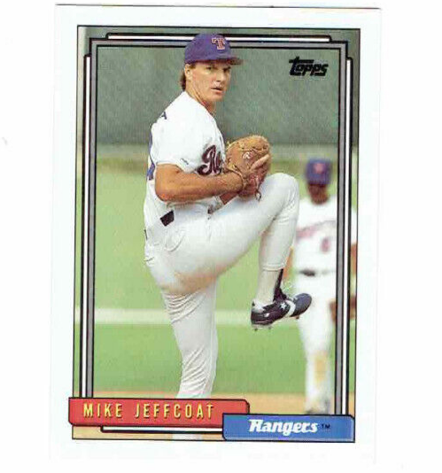 Mike Jeffcoat Rangers Pitcher #464 Topps 1992 Baseball Card | eBay