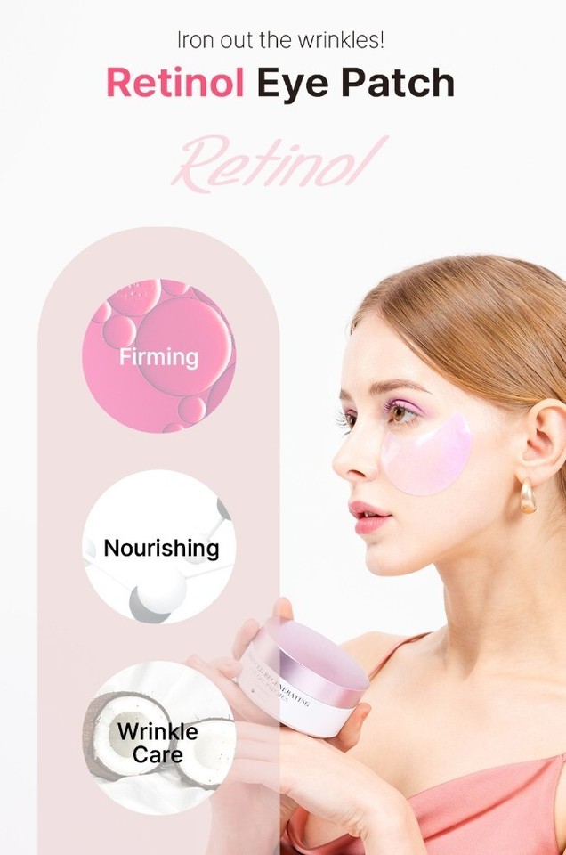 K-SECRET Retinol Advanced Regenerating Eye Gel Patches 60ea Vitamin Eye ...