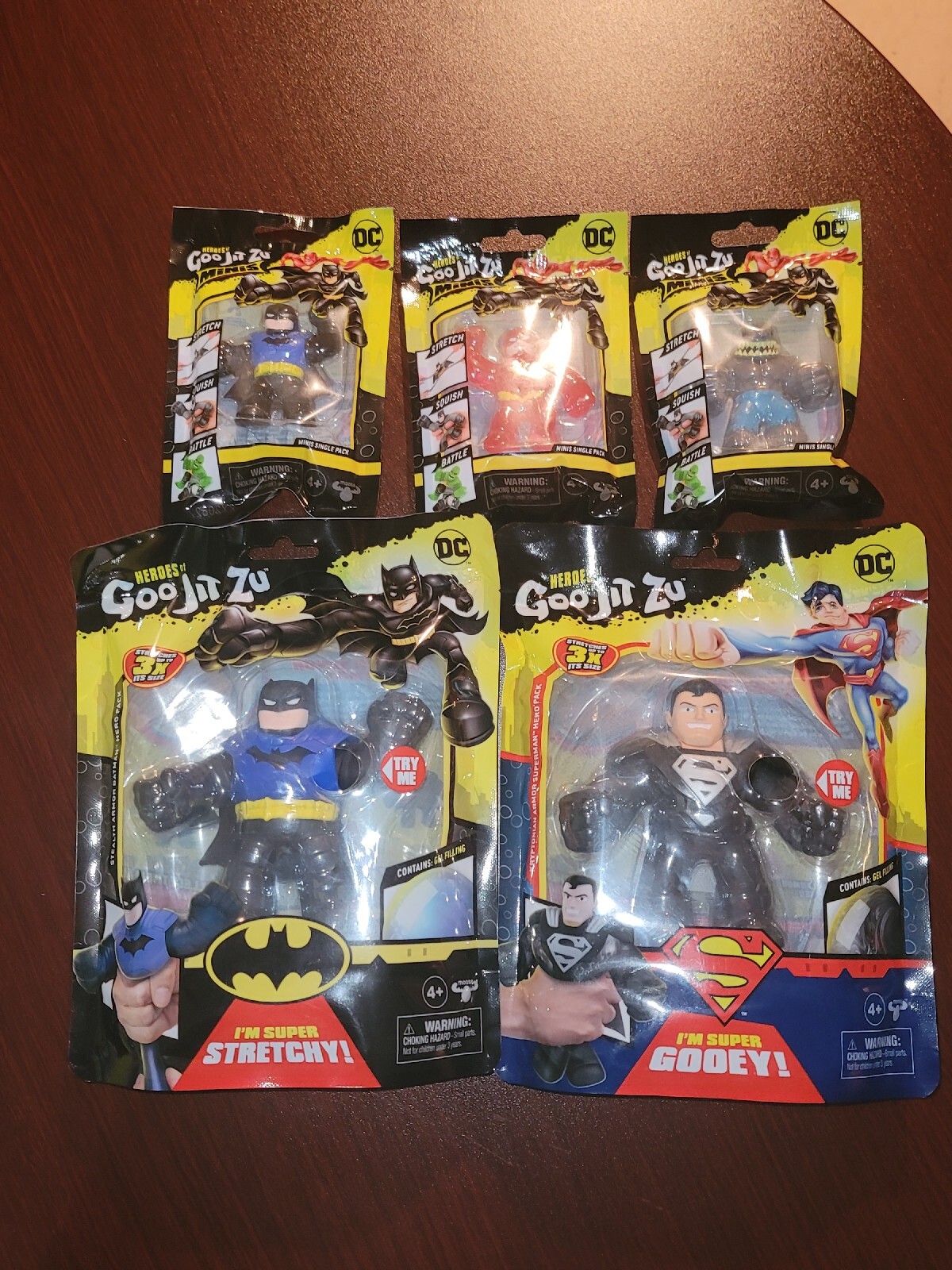 DC Goo Jit Zu Lot Of 5 Big Batman & Superman -Small Batman - Flash ...
