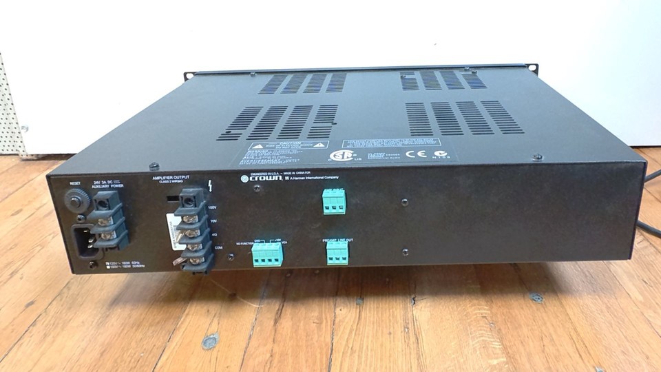 CROWN 180A - Single Channel Audio Power Amplifier - USED - DAMAGED RACK ...