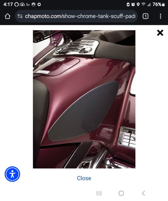 Show Chrome Accessories Tank Sides Scuff Pads With Carbon Look Part ...