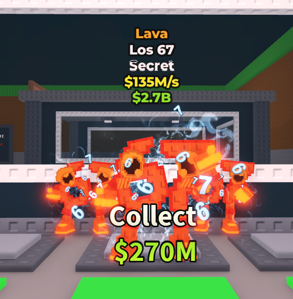 🟩 Steal a Brainrot 🟩 Secret | Los 67 135M/s LAVA | SUPER RARE | eBay