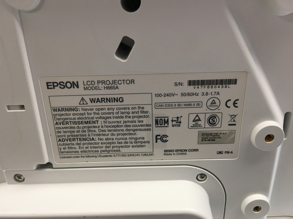 Epson Brightlink Pro 1430Wi 3LCD Short Throw Projector 1225 hrs w ...