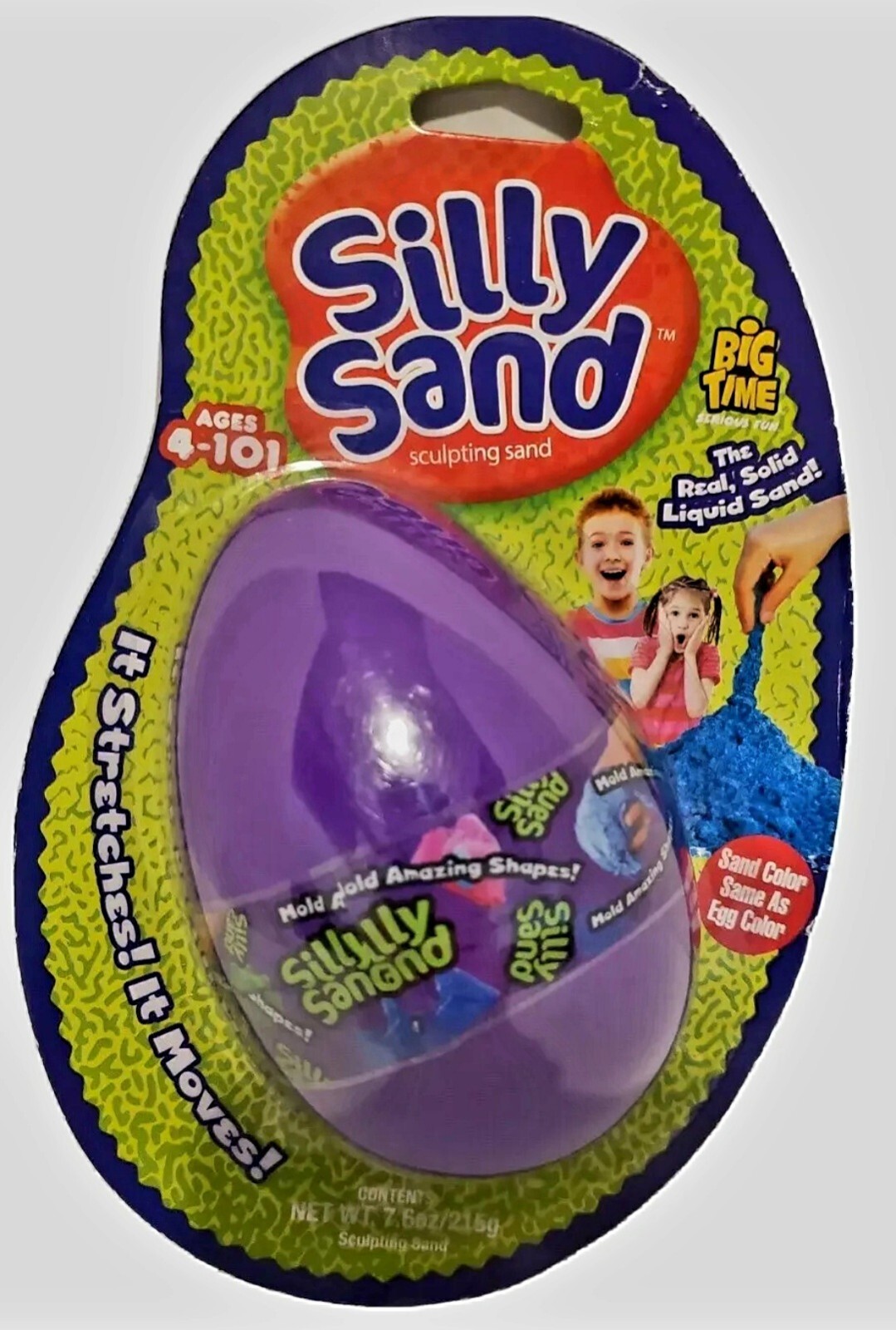 Big Time Silly Sand Egg Stretches and Moves Never Dries Out NEW Purple ...
