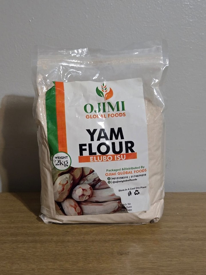 Yam flour – Undiluted Nigerian Amala/Elubo flour 4.5lbs bag gluten Free ...