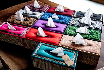 CCcollections Tissue Box Covers Rectangle 20+ COLOURS Case Reed ECO ...