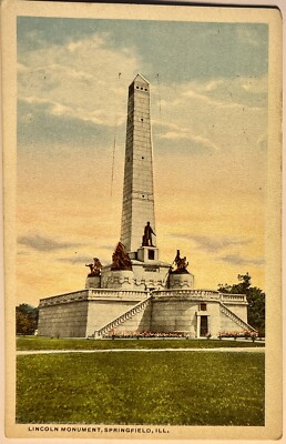 Springfield IL Lincoln Monument Vintage Postcard Woolworth Publishing ...