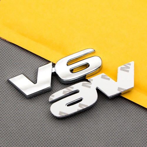 2x Metal V6 Engine Emblem Chrome Rear Trunk Fender 4wd Sport Badge ...