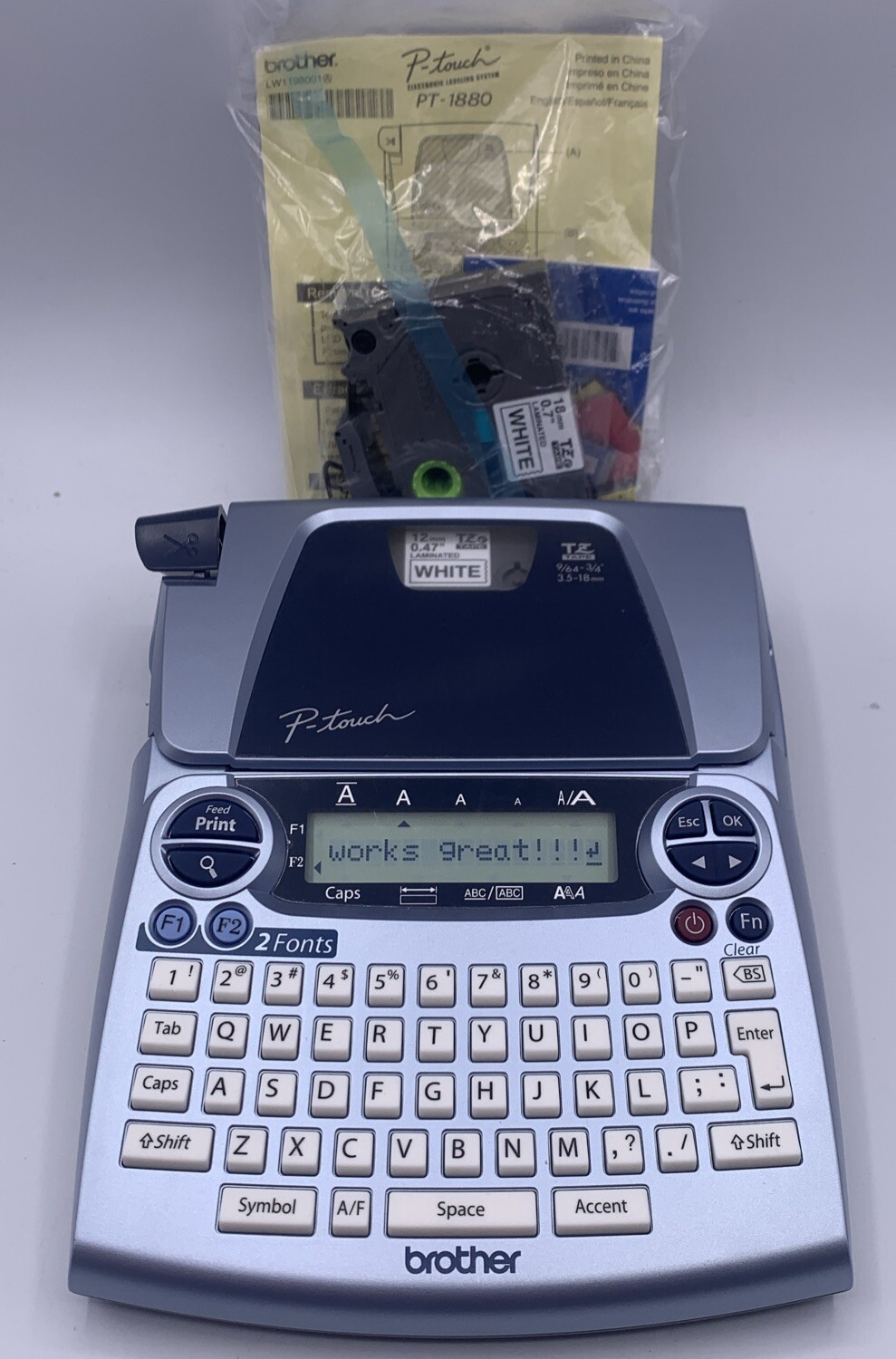 Brother Label Maker P-Touch Deluxe Label Maker PT-1880+ Tested Working ...