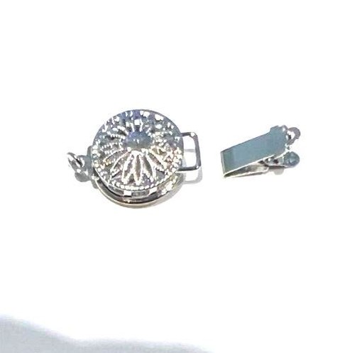 4X Round Filigree Box Clasps 1-Strand 12 mm Nickel Plated for Necklace ...