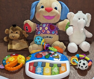Fisher Price Laugh And Learn Puppy, Sassy Rattles,Baby Einstein Piano ...