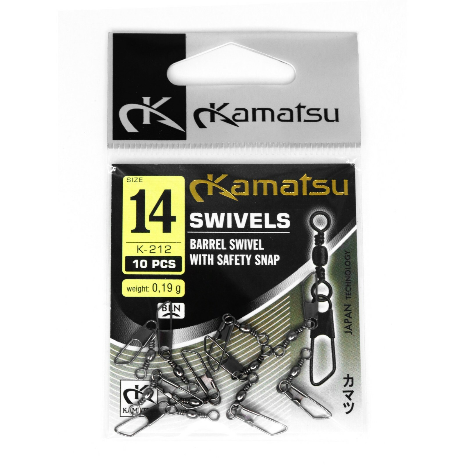 10 x KAMATSU K-212 KARABINER WIRBEL Barrel Swifel Safety Snap Angeln ...
