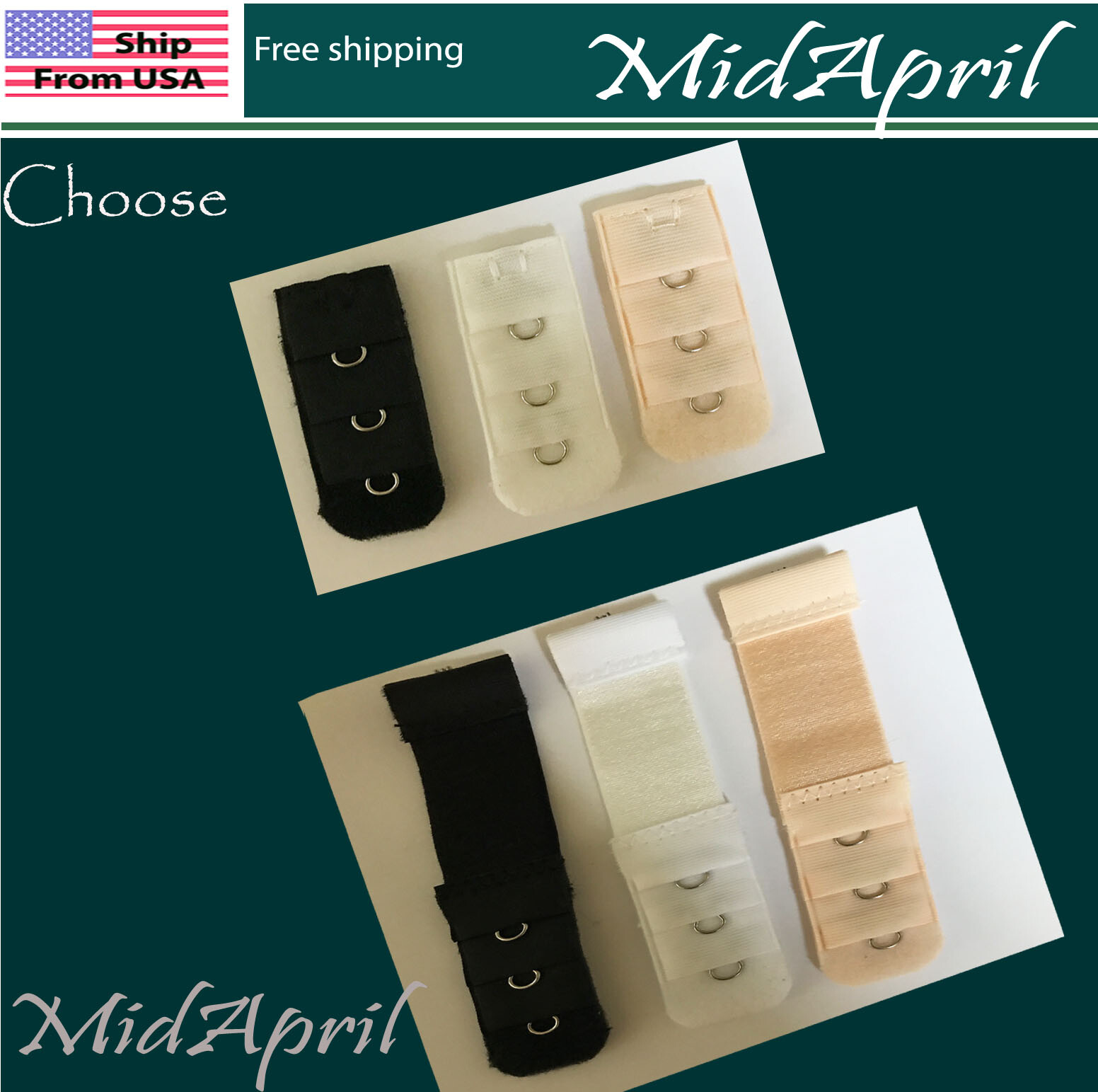 Bra Extenders 1 Hook Black White grey Beige Extension US SELLER | eBay