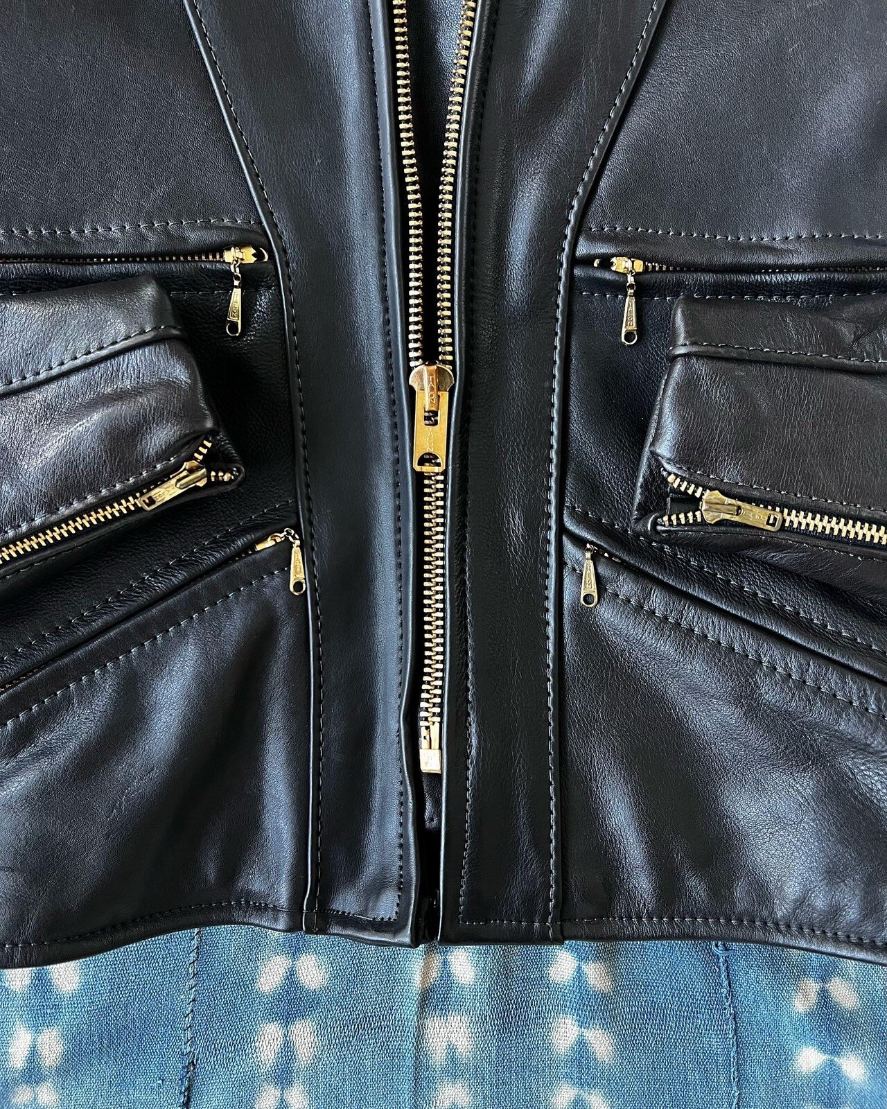 Vintage Vanson Leathers Black Motorcycle Biker Jacket… - Gem