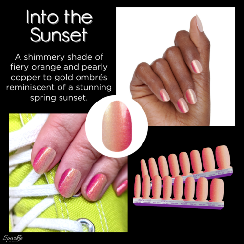 Color Street ~ Into The Sunset ~ ombre gold peach pink orange | eBay