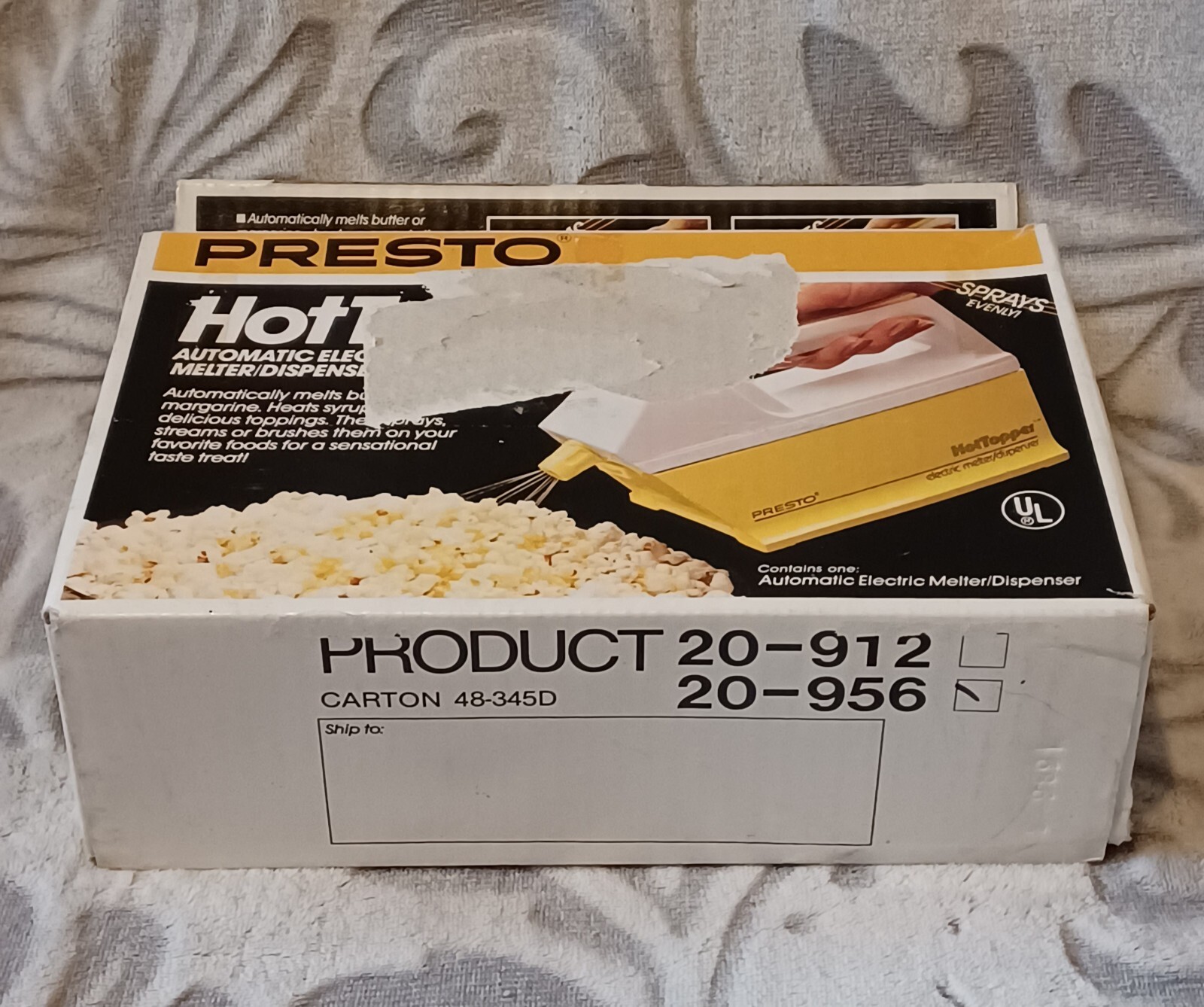 Vintage Presto Hot Topper Automatic Electric Melter Dispenser Butter ...