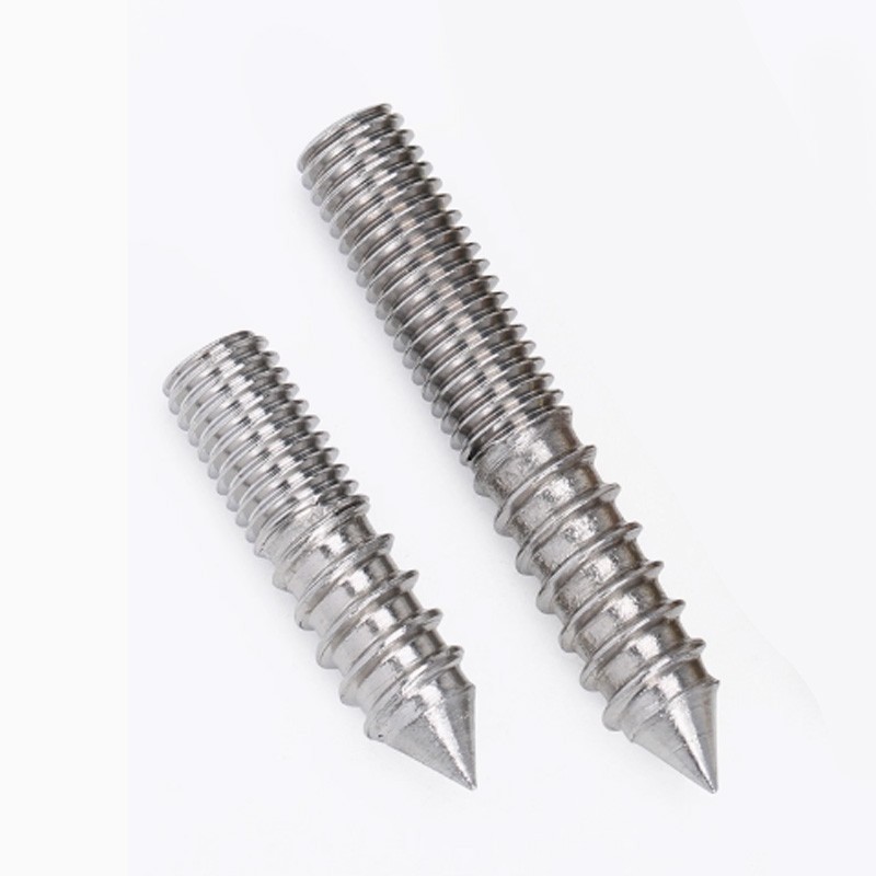 M4/M5/M6/M8/M10/M12 Steel Wood To Metal Dual Thread Dowel Screws Hanger ...