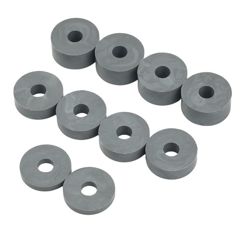 10mm M10 Soft Rubber Spacers/Standoff Washers 32mm Diameter Shore A 45 ...