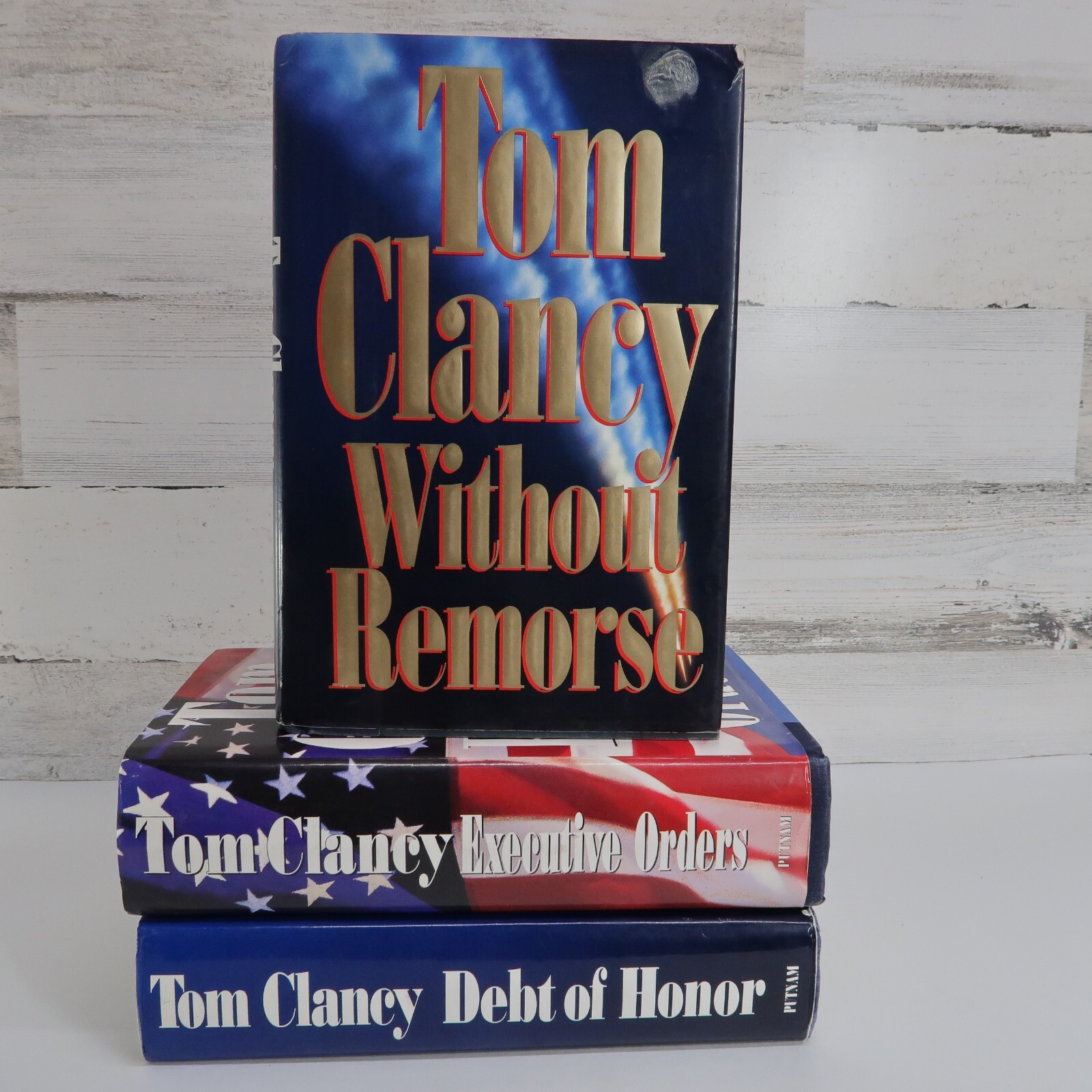 Tom Clancy book lot of 3 hardcover military thriller suspense | eBay