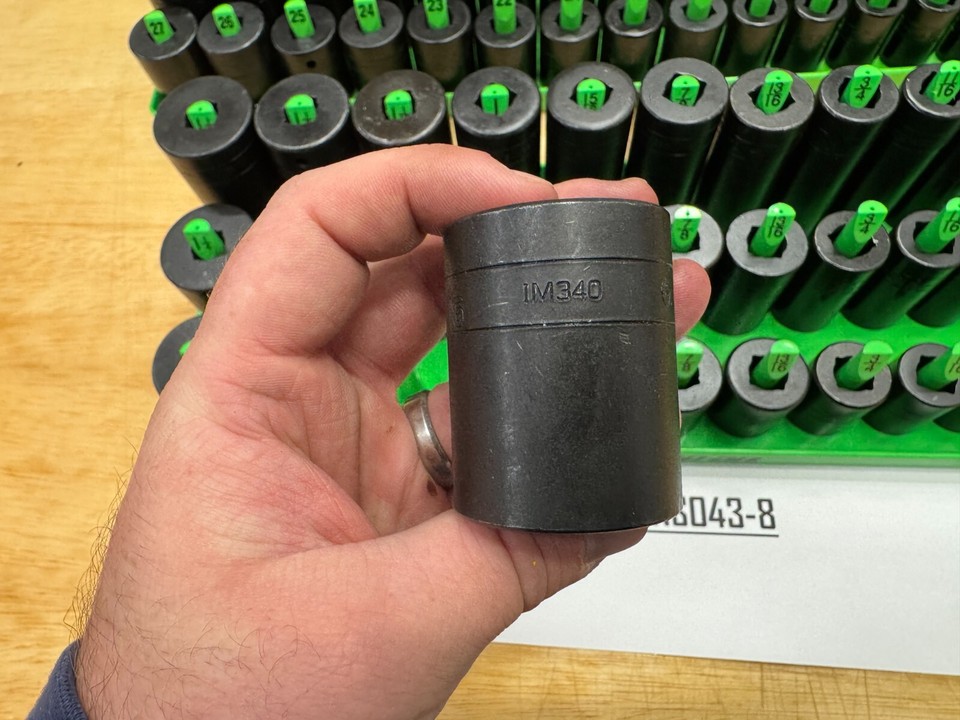 Snap-on Tools GREEN 96pc 1/2" Drive 6pt Impact Metric & SAE Master ...