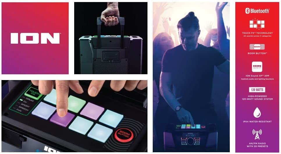 ION Explorer FX Bluetooth Speaker and Sound Effects 120-Watts (Cable ...