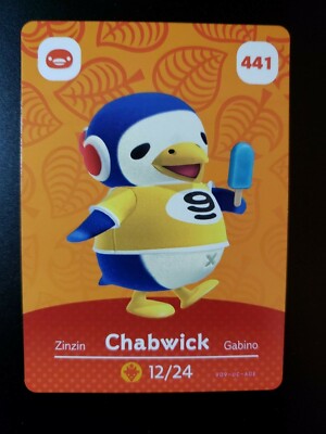 Authentic Animal Crossing Amiibo Card Chabwick # 441 Series 5 ...