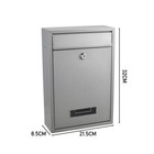 Galvanized Steel Lockable Parcel Delivery Secure Dropbox Outdoor Letter ...