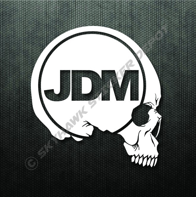 JDM Skull Bumper Sticker Vinyl Decal Dope Japanese Car Window Decal | eBay