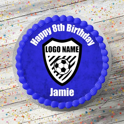 Chelsea FC Football Cake Topper Personalised 7.5" Round Edible Icing ...