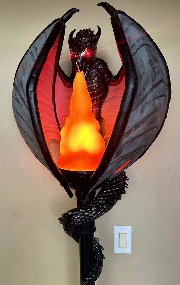 2024 Cracker Barrel Dragon Lamp Post Fire Breathing 6ft Cracker Barrel ...