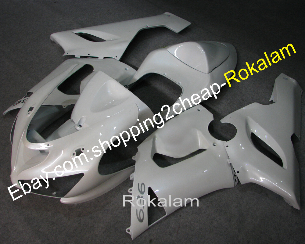 ABS Body Kit For Ninja ZX-6R 2005 2006 ZX636 ZX6R 05 06 White Sportbike ...