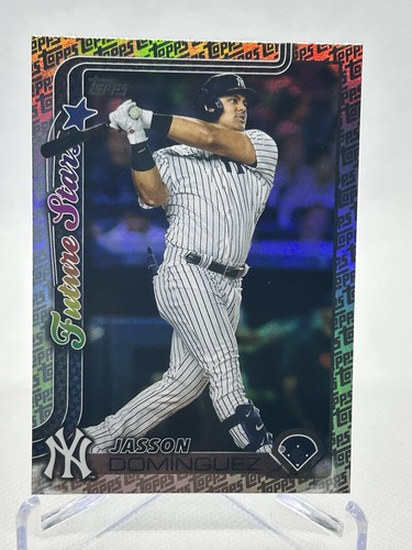 2025 Topps Series 2 JASSON DOMINGUEZ Topps FOIL LOGO Pattern New York ...