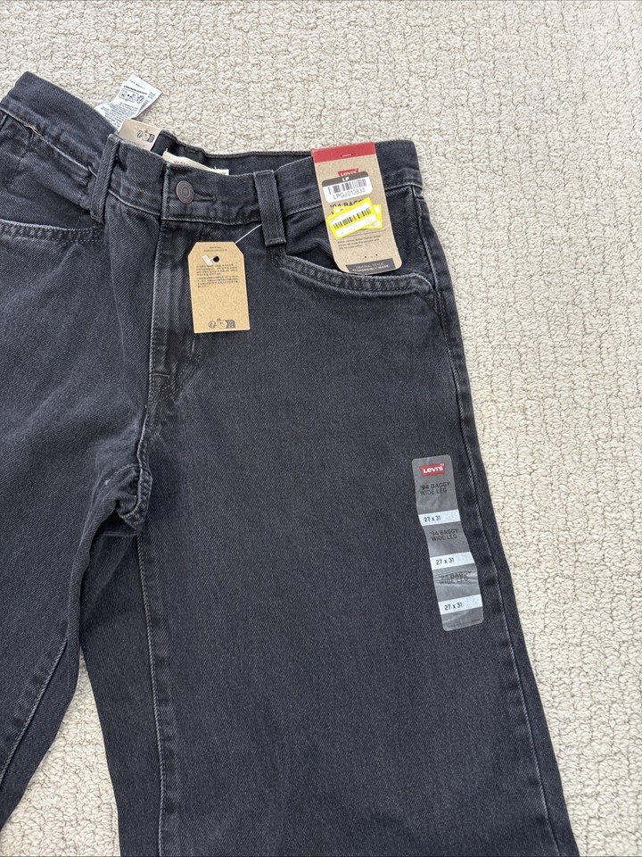 Levi's 27 x 31 Women's '94 Baggy Wide Leg Mid-Rise Jeans Black | eBay