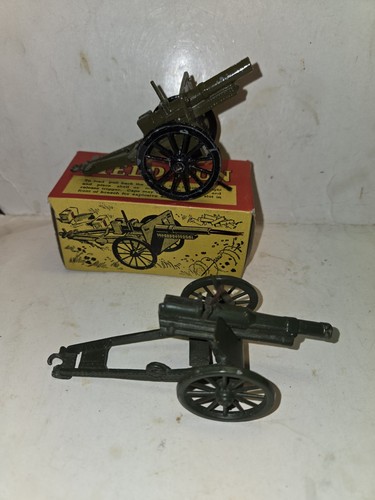 2 Vintage 60's/70's Metal Cannon Toys,Boxed Field Gun,Britains Loose ...