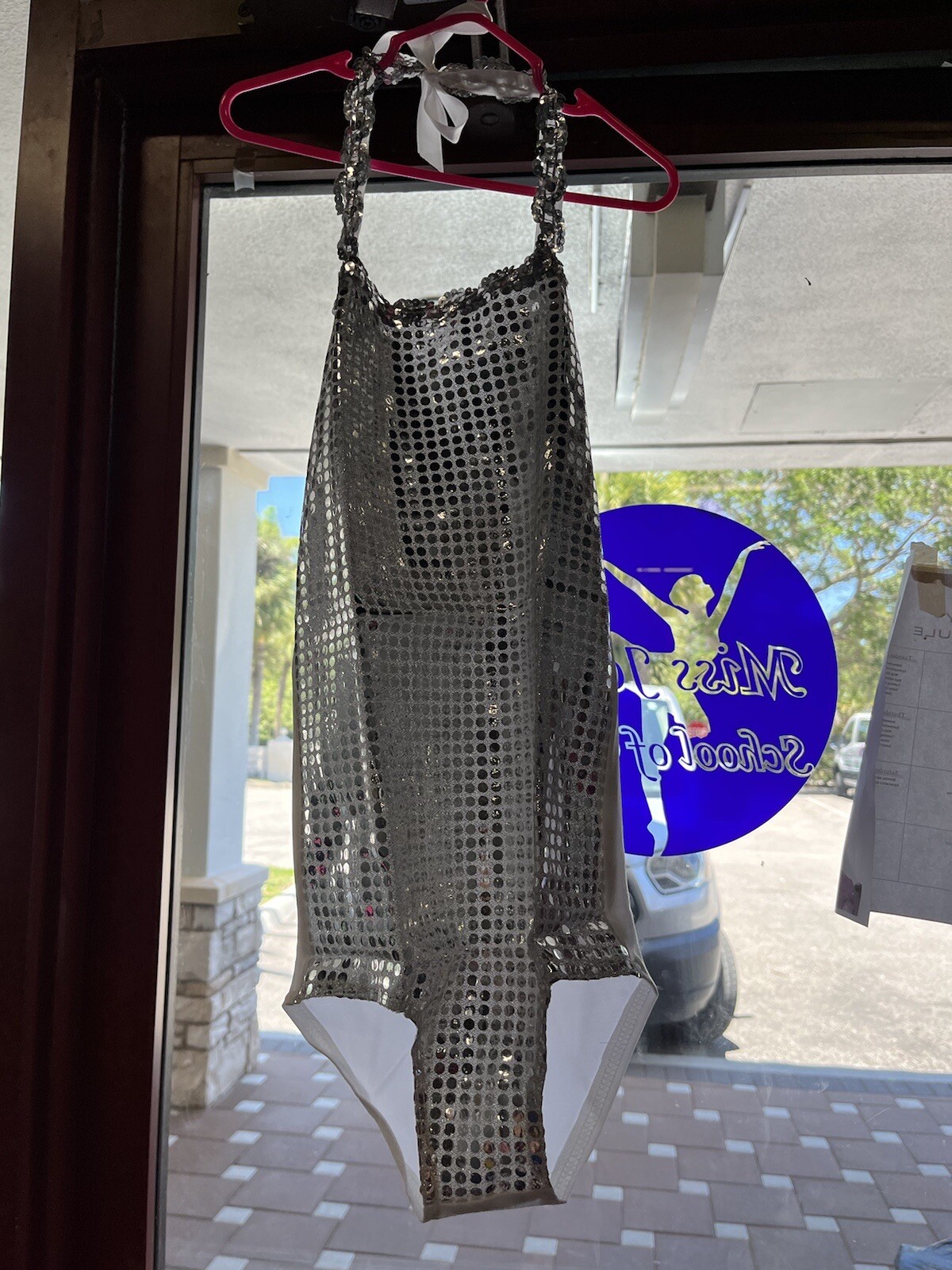 12 Silver dance costumes/leotards for girls - Gem