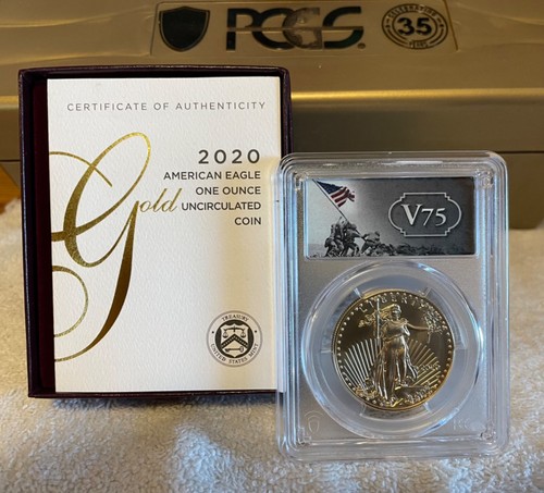 2020 W Burnished Gold Eagle PCGS SP70 First Strike Gold Shield V75 ...