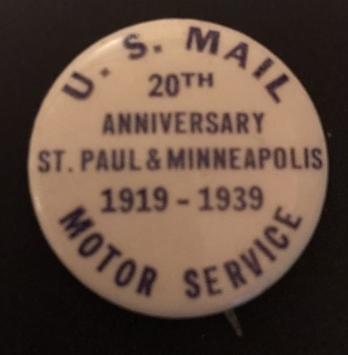 Vintage Obsolete US Mail Motor Service 20th Anniversary Pin Old & Rare ...