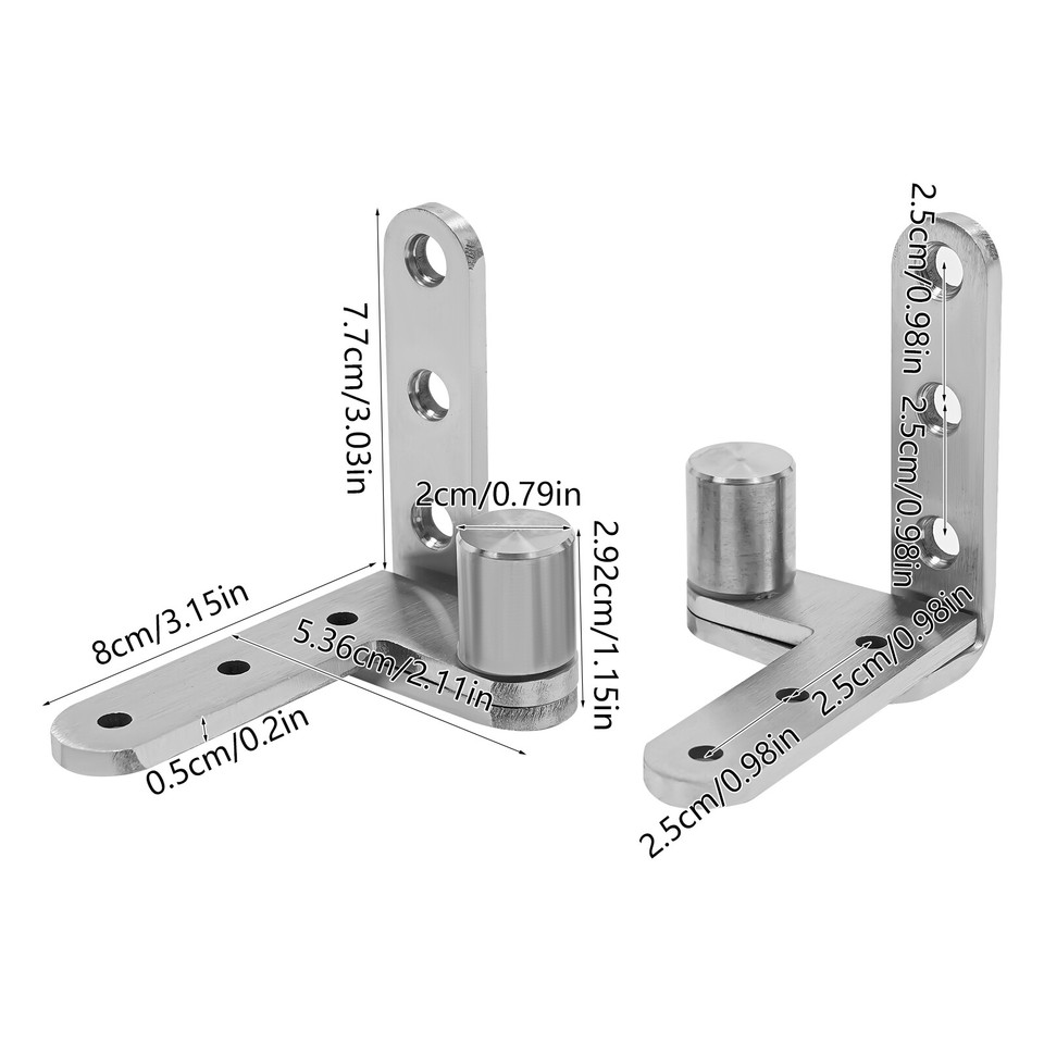 4 Pcs Pivot Door Hinges, Door Hinges, Heavy Duty Hinges 201 Stainless ...