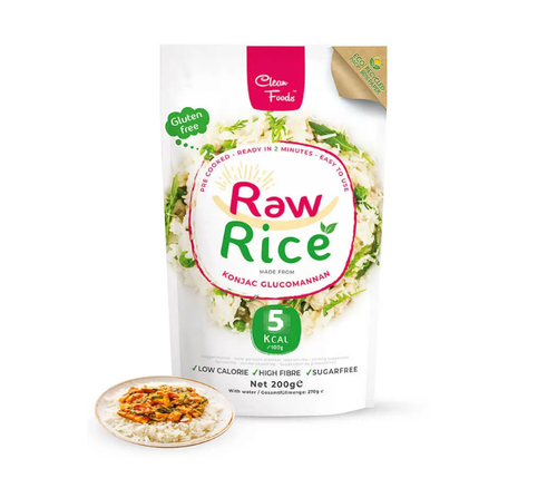 CleanFoods Raw Rice 200g Konjac I Vegan l 5 Calories per 100g Gluten ...
